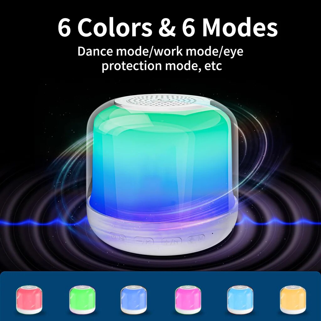 Aparat multifunctional cu lumina de veghe, boxa bluetooth, culori RGB ...