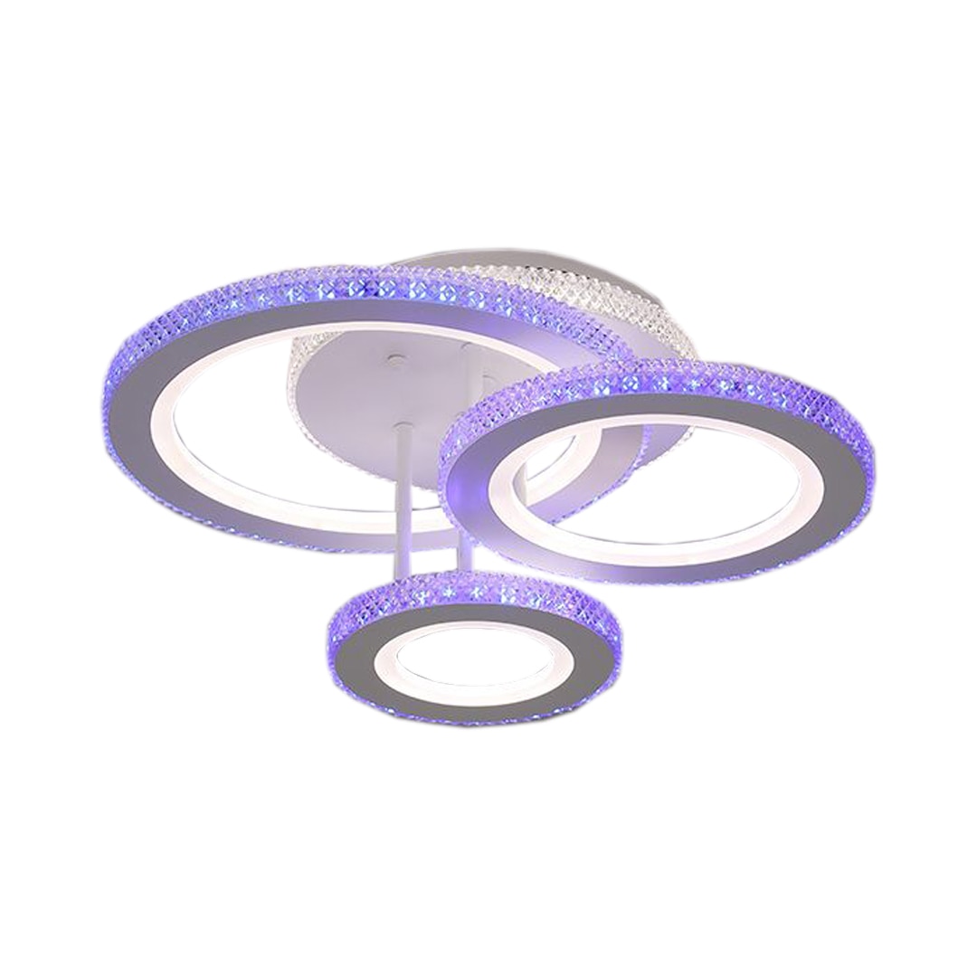 Lustra LED RGB Digital cu telecomanda, intensitate reglabila, Cald ...