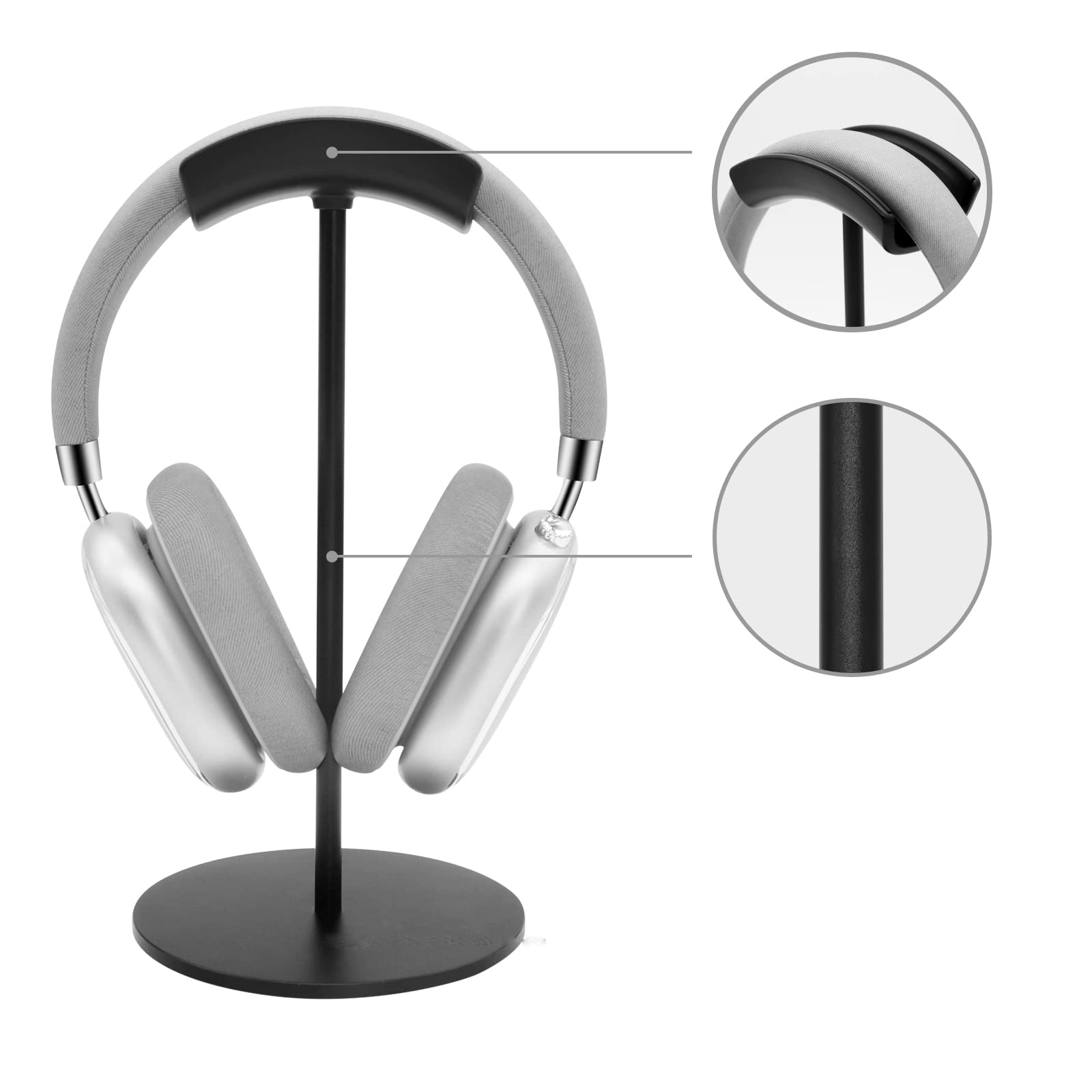 Suport pentru casti, Metal, Negru - eMAG.ro