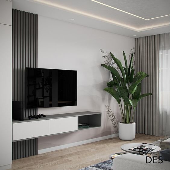 Riflaj decorativ PREMIUM de tip Panou Acoustic 260 inaltime x 30 cm latime, Sandgrau (Grej), 7 ...