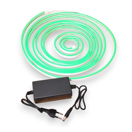 Banda led tip neon Flex verde silicon SMD2835 Lungime 5m - eMAG.ro