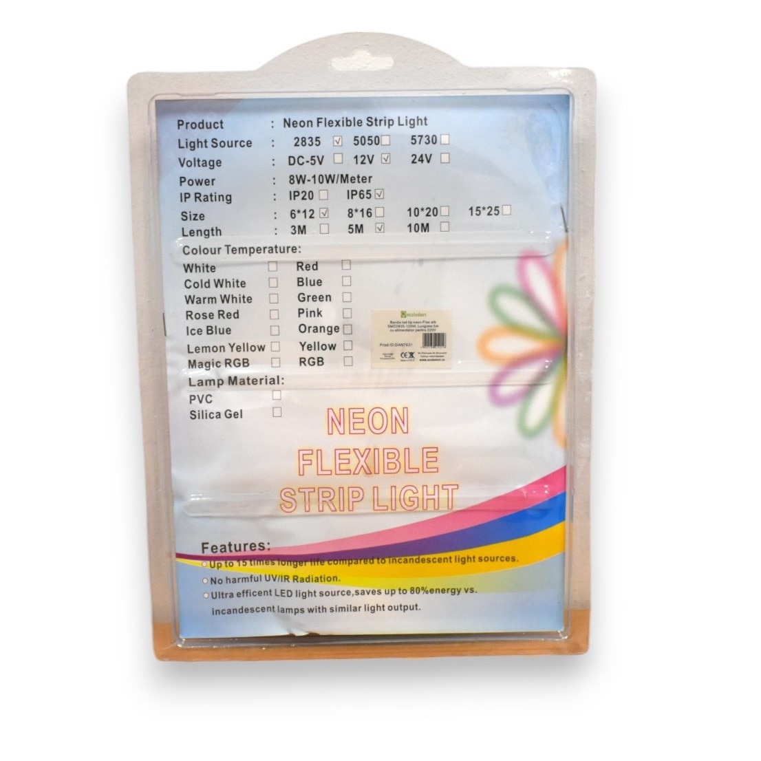 Banda led tip neon Flex alb silicon SMD2835 Lungime 5m - eMAG.ro