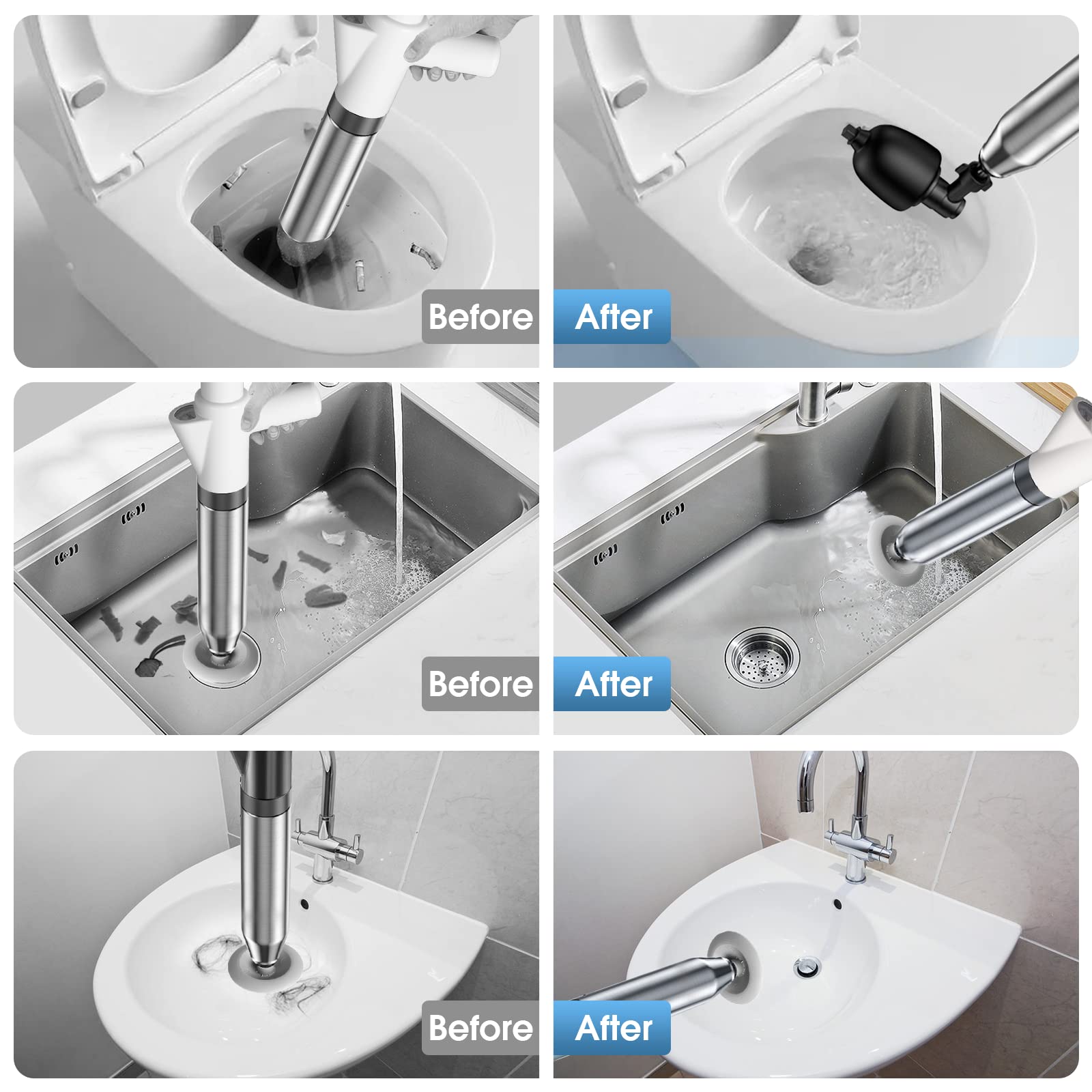 Piston pentru toaleta, kit de aerisire de inalta presiune, pentru ...