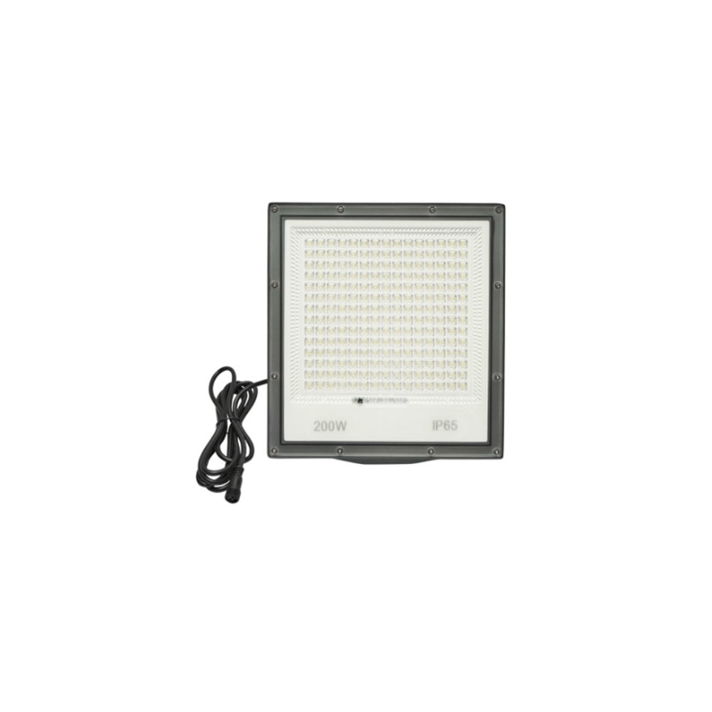 Proiector led de 200w cu panou solar 20W, baterie si telecomanda - eMAG.ro