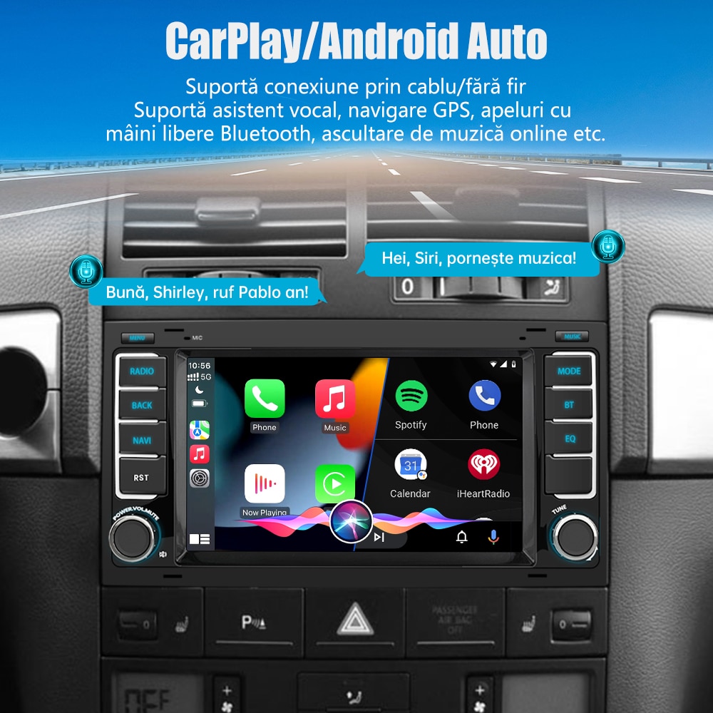 Radio Pentru VW Touareg Transporter T5 Multivan, AWESAFE, Android 12, Ecran tactil 7 Inch, 2+32G ...