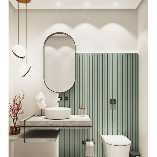 Panou riflat alb duropolimer lavabil 290x20cm FDE121 - eMAG.ro