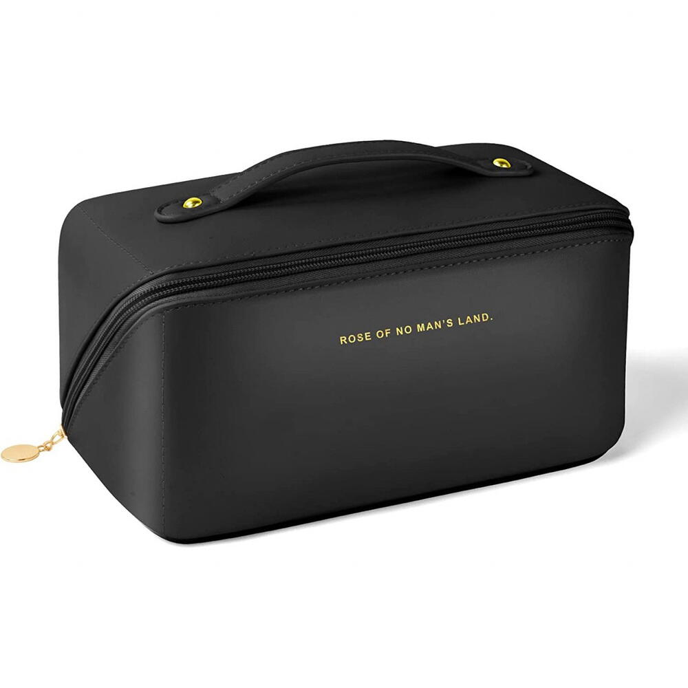 Geanta cosmetice si parfumuri, cu maner, ideal geanta bagaj, Negru ...