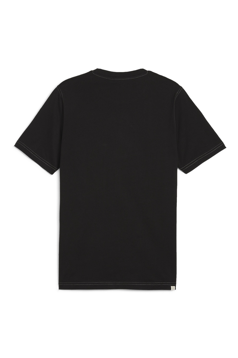 Puma, Tricou cu decolteu la baza gatului si imprimeu logo, Negru, L ...