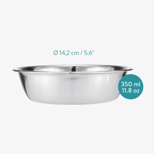 Set 2 boluri din inox pentru caini si pisici de talie mica, 350 ml ...