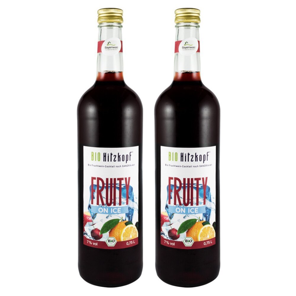 Set 2 x Cocktail Bio din Vinuri de Fructe – sangria, 0, 75l Hitzkopf ...