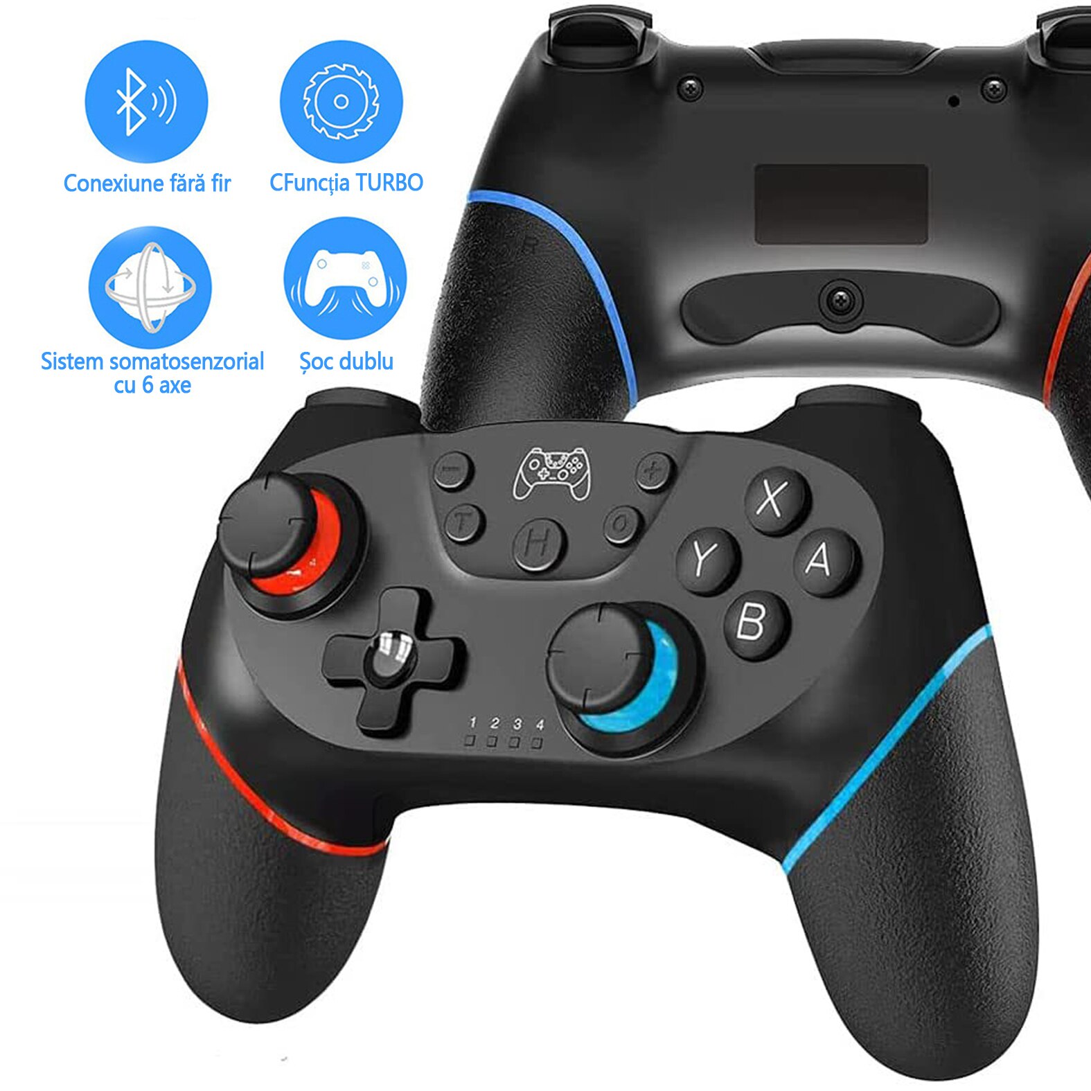 Set 2 Gamepad Joystick Controller Nintendo Switch, Functie Turbo, 6axe ...