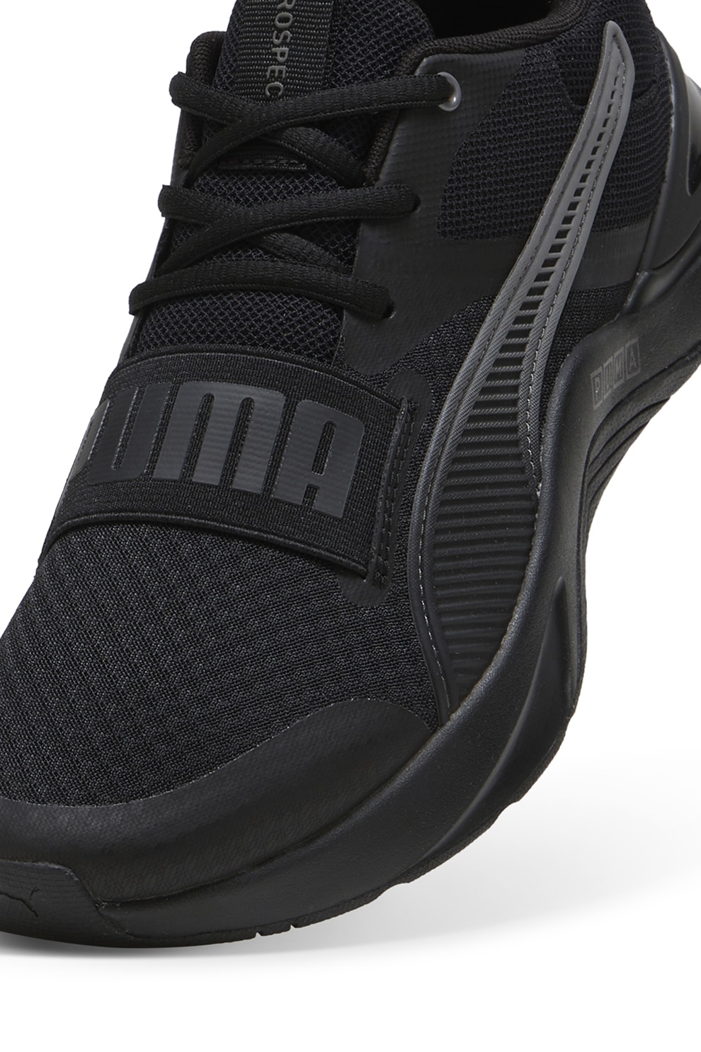 Puma, Тренировъчни обувки Prospect Neo Force с гумирано лого, Черен, 8 ...