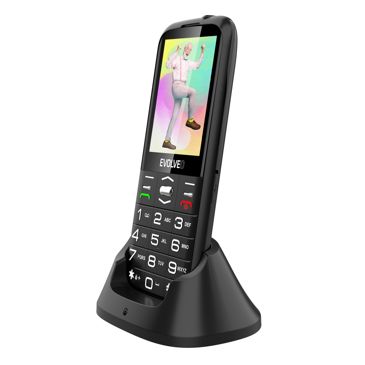 Telefon mobil pentru seniori cu suport de incarcare, EVOLVEO EasyPhone ...