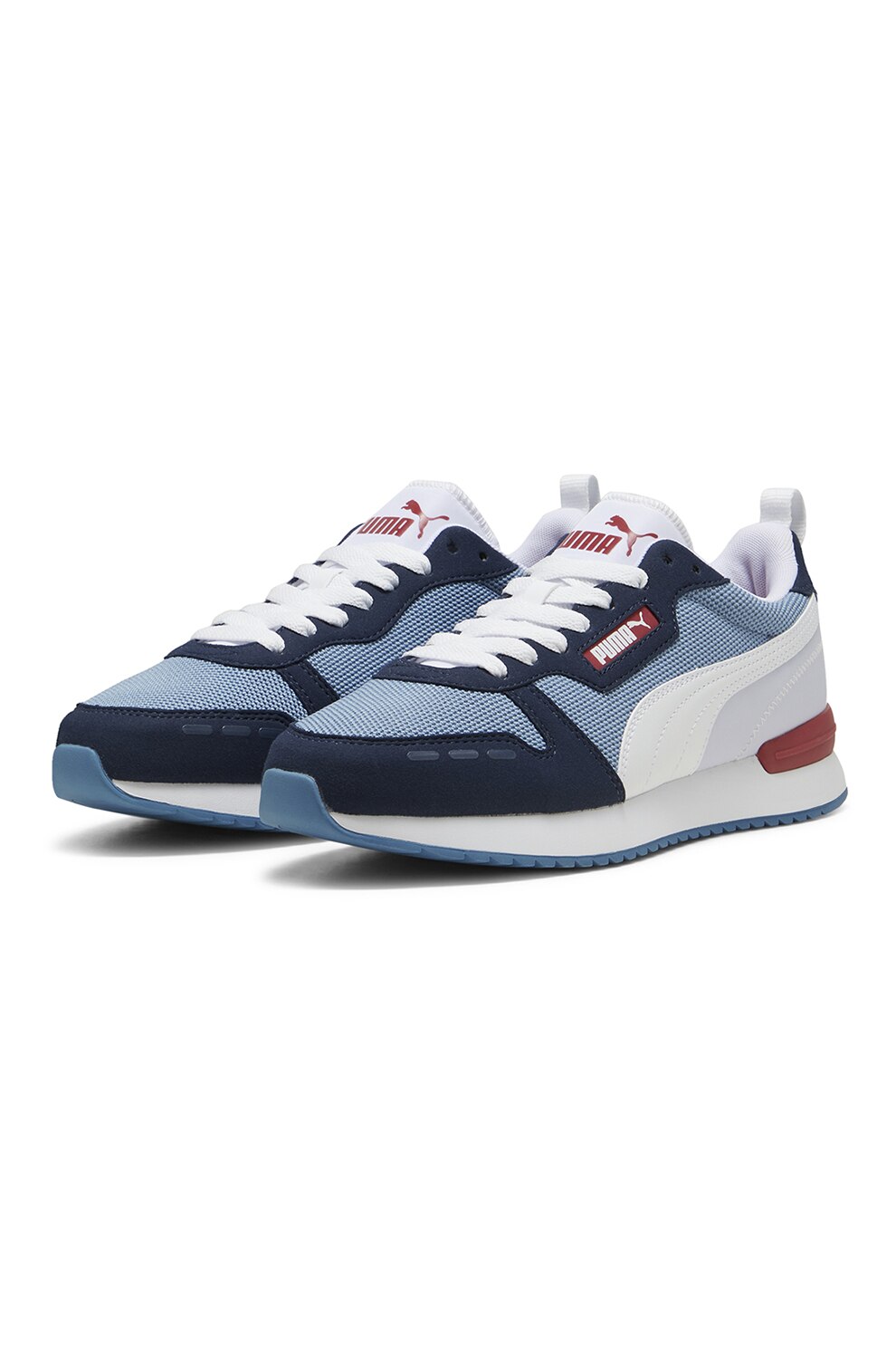 Puma, Pantofi sport unisex cu model colorblock si insertii textile R78 ...