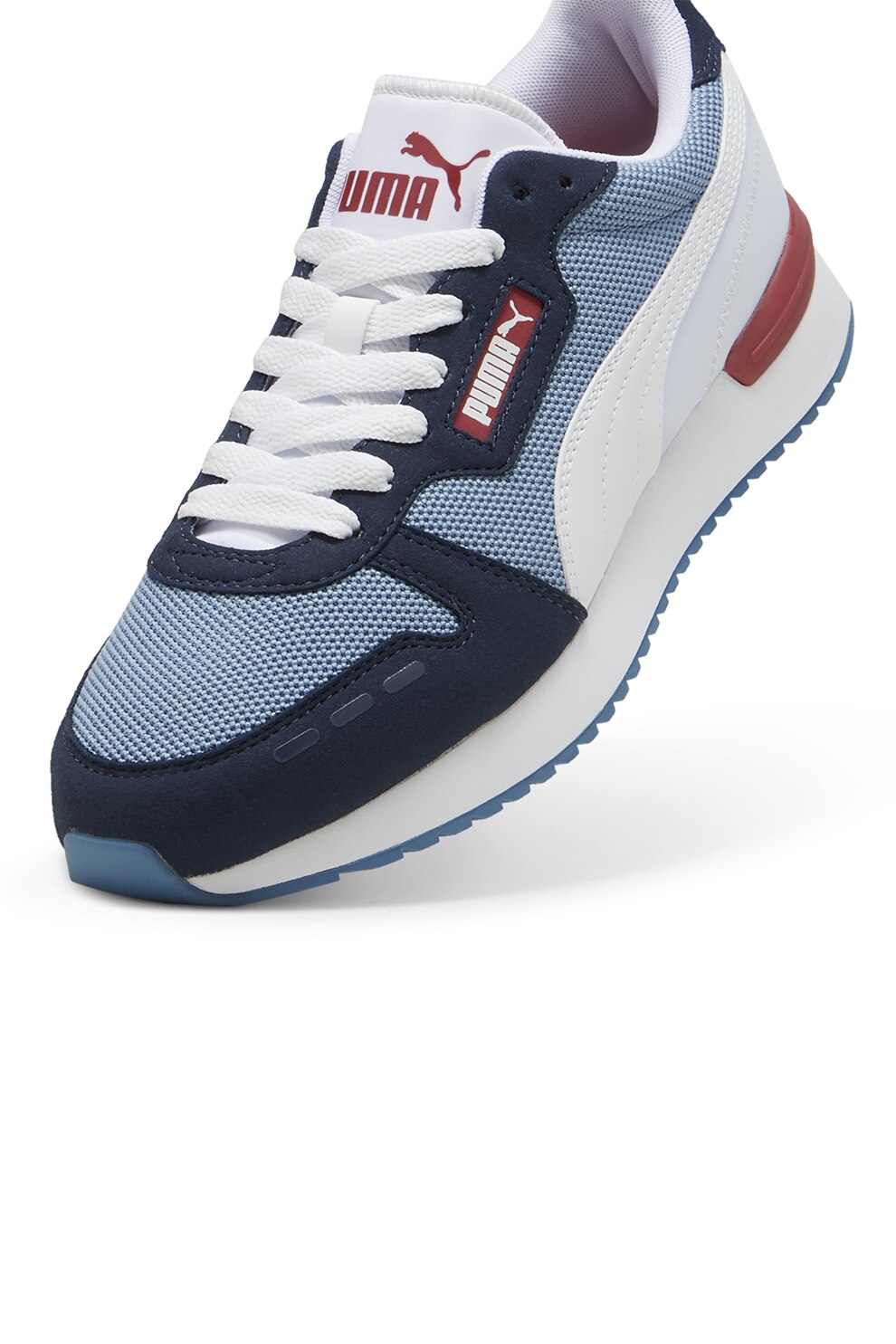 Puma, Pantofi sport unisex cu model colorblock si insertii textile R78 ...