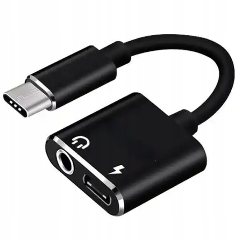 Adaptor CO2, USB-C - 1 x Mini Jack 3, 5MM 1 x USB-C, cablu AUX cu DAC ...