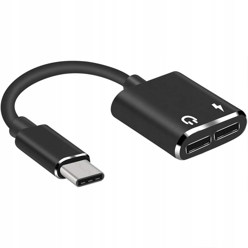 Adaptor CO2, USB-C - 2 x USB-C, USB Type C cu DAC, pentru Samsung, Oppo, Xiaomi, Vivo, Realme ...