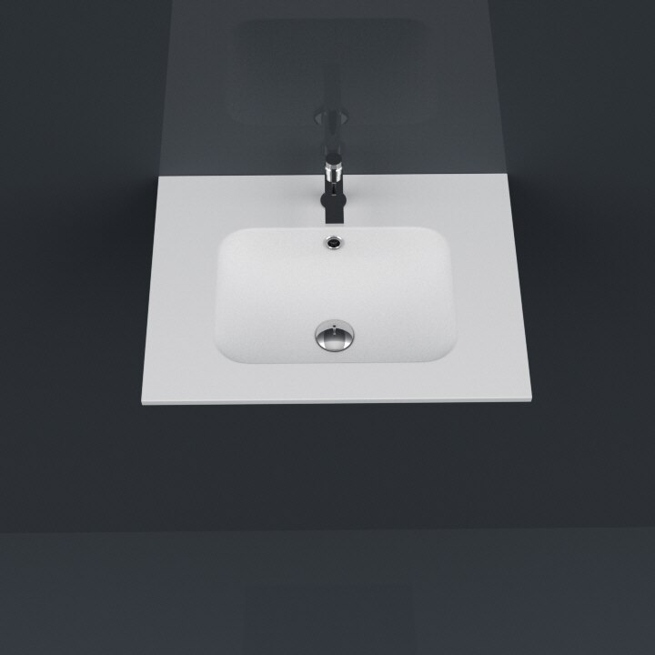 Lavoar de baie din compozit cu kit preaplin 610 X 460 X 12 cuva cx ...