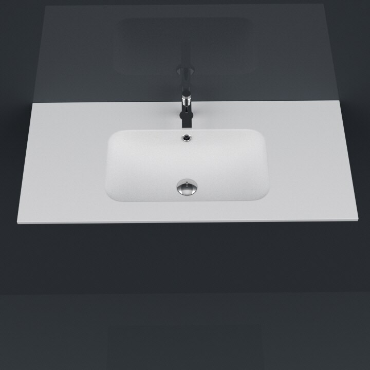 Lavoar de baie din compozit cu kit preaplin 1010 x 460 x 12 cuva cx ...
