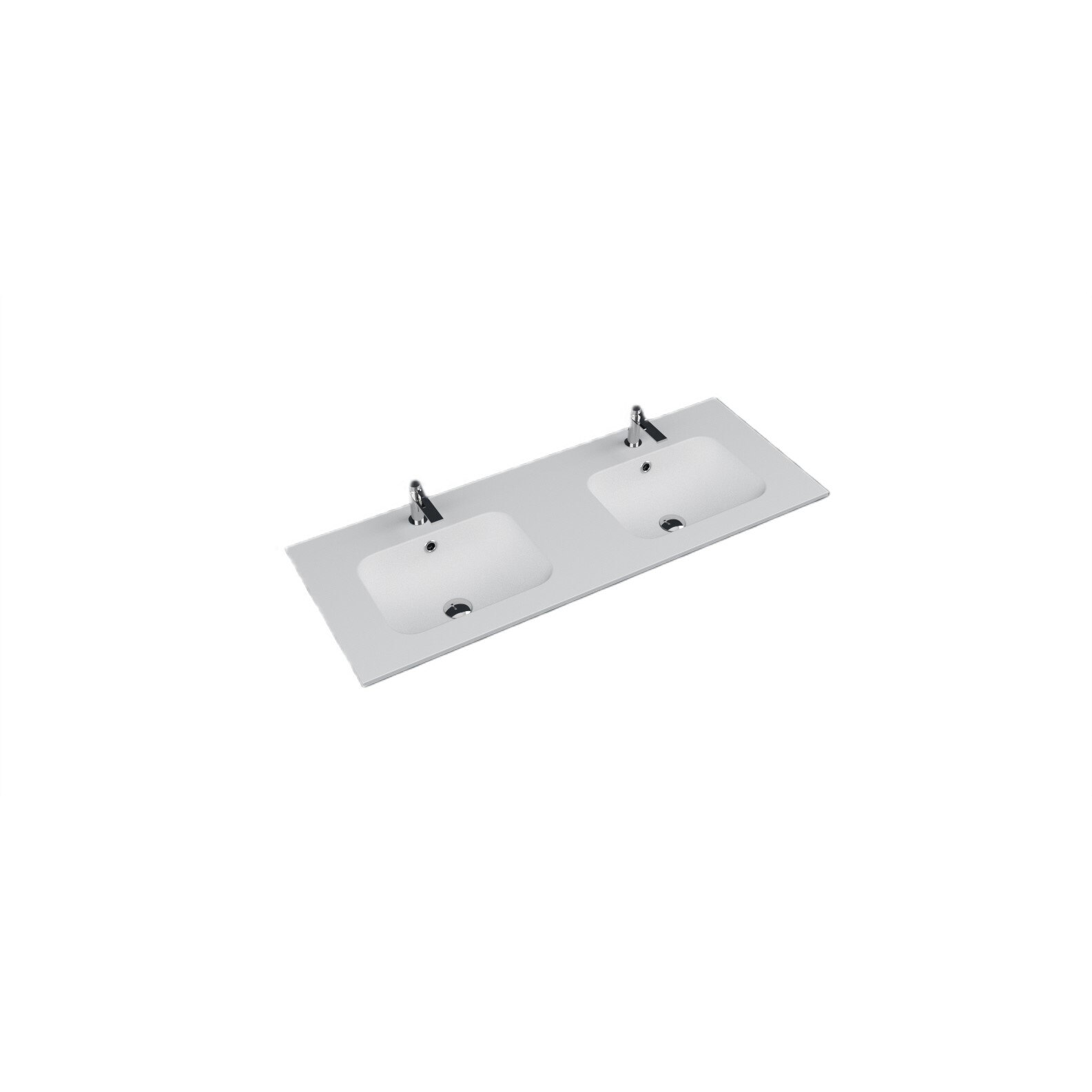 Lavoar de baie din compozit cu kit preaplin 1210 x 460 x 12 2 cuve ...