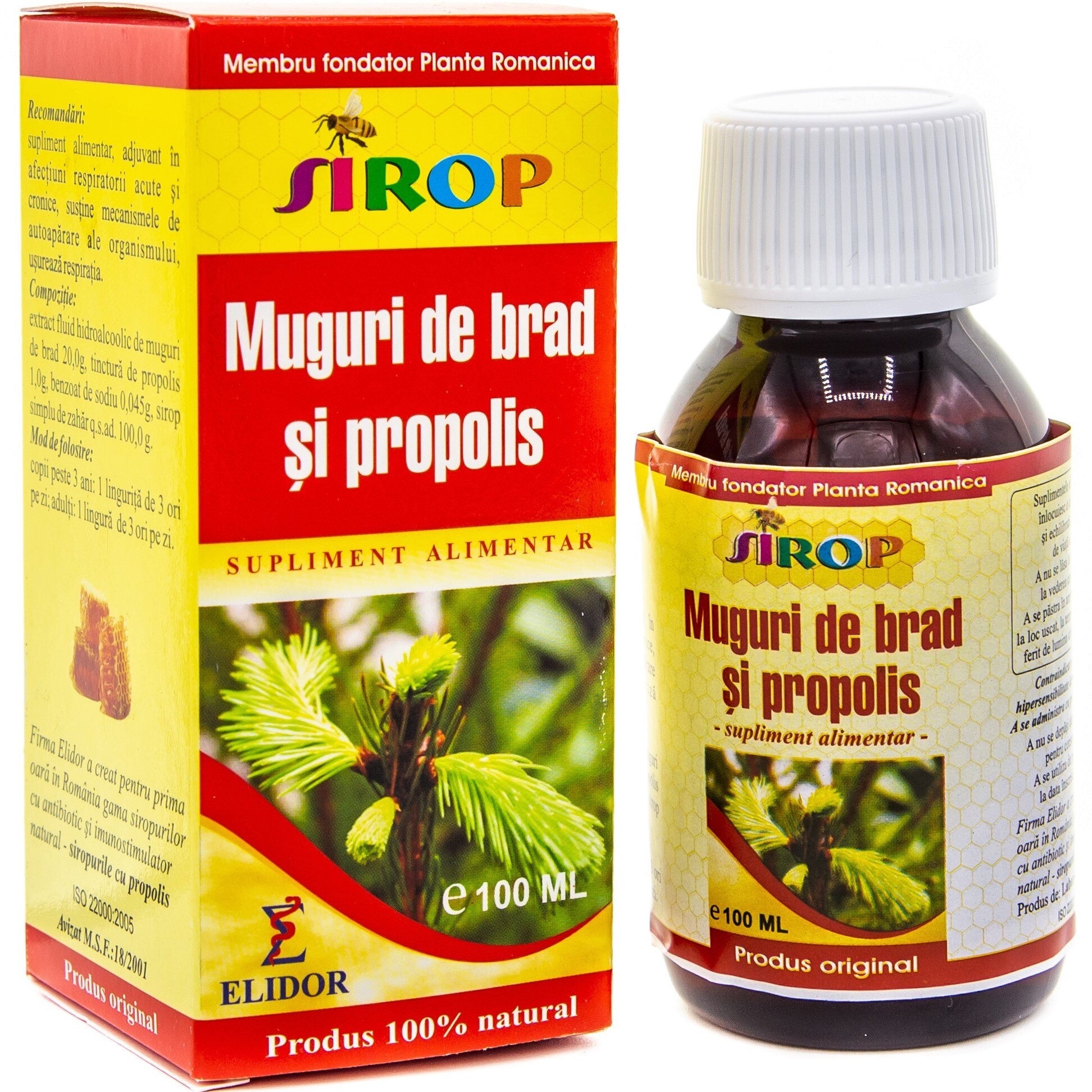 Sirop muguri Brad si Propolis, cu rol expectorant si dezinfectant ...
