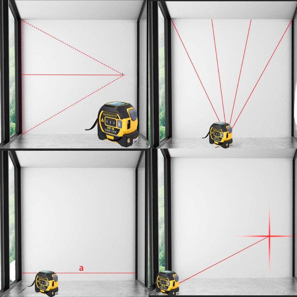 Ruleta digitala Equisst Smart 3 in 1 cu afisaj LCD, interior/exterior ...