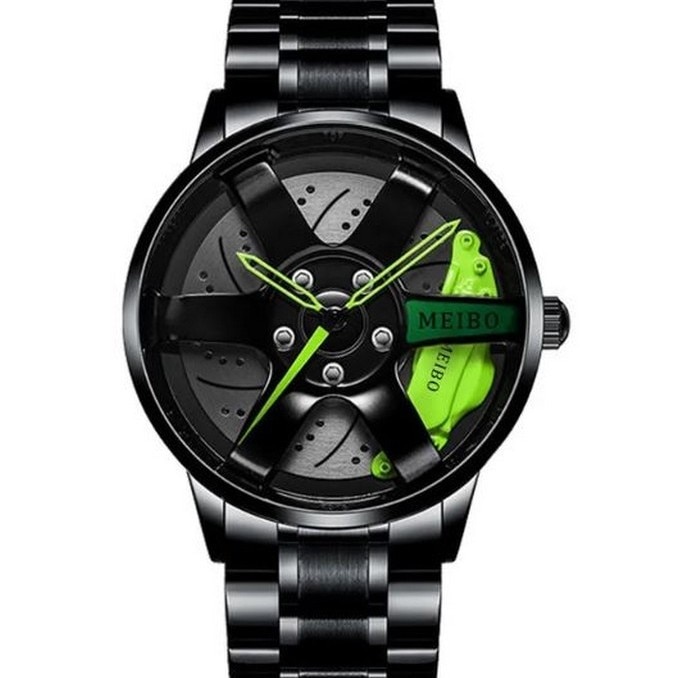 Ceas de mana Sport pentru pasionatii auto, moto Bratara Metalica roata ...