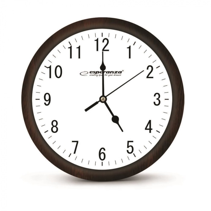 Ceas de perete cu design decorativ, fond alb, 30cm diametru, model Los ...