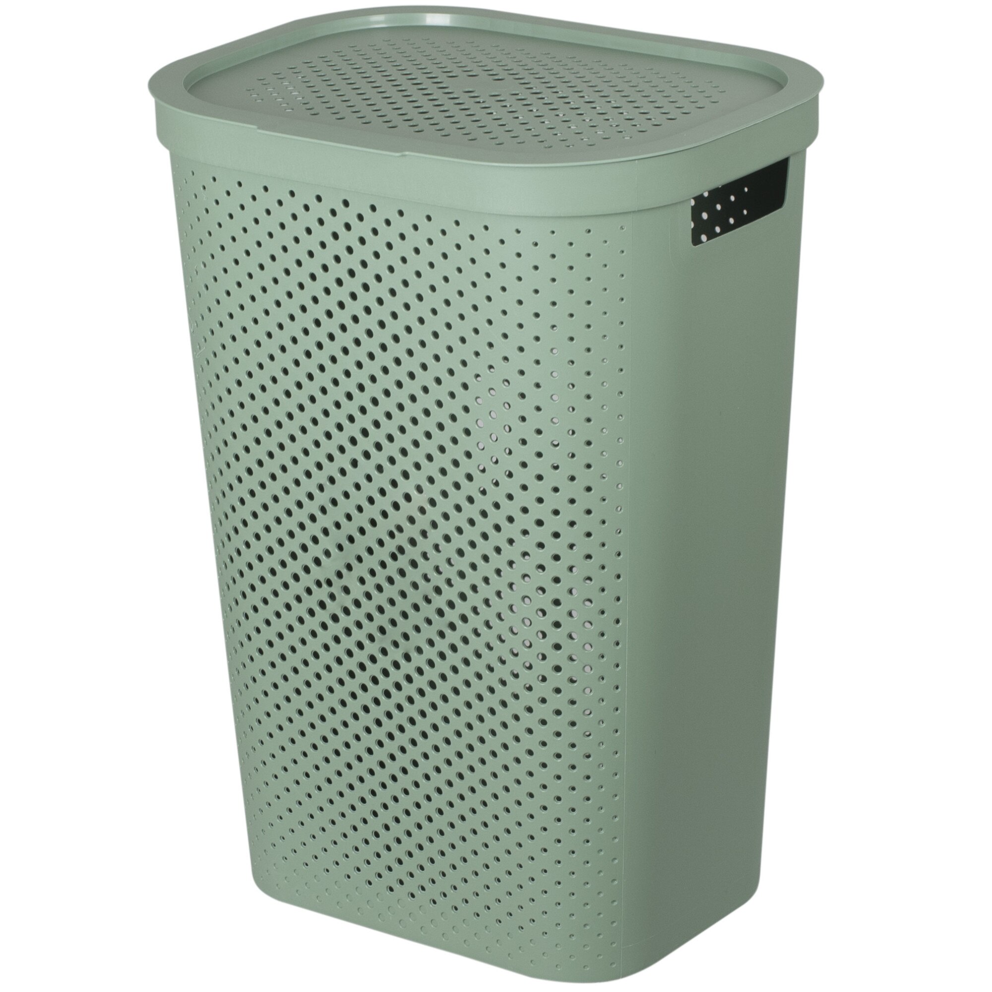 Cos de rufe, cu capac, manere, orificii care asigura circulatia aerului ...