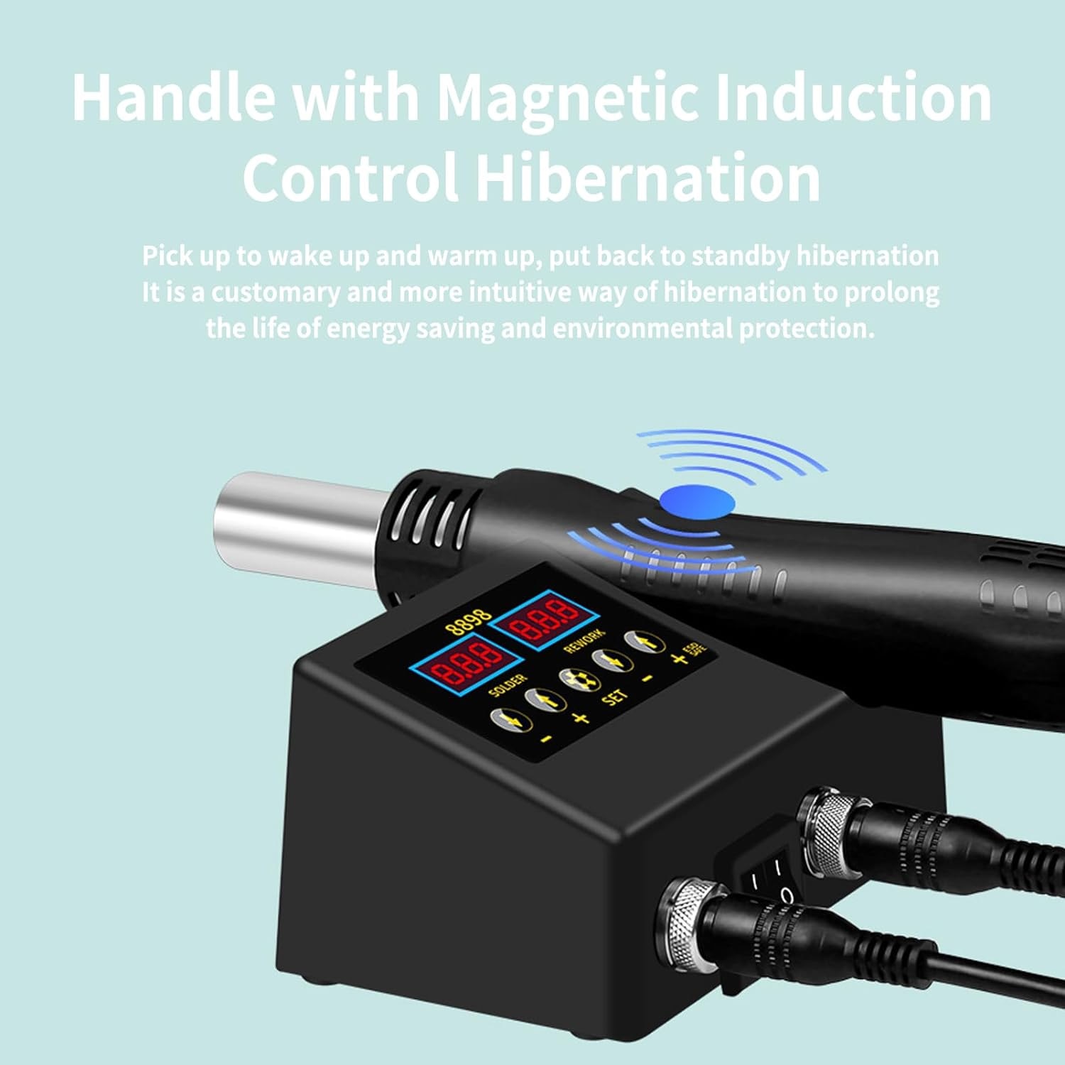 Statie fier de lipit si reluare cu aer cald 2in1, Lipirea afisajului ...