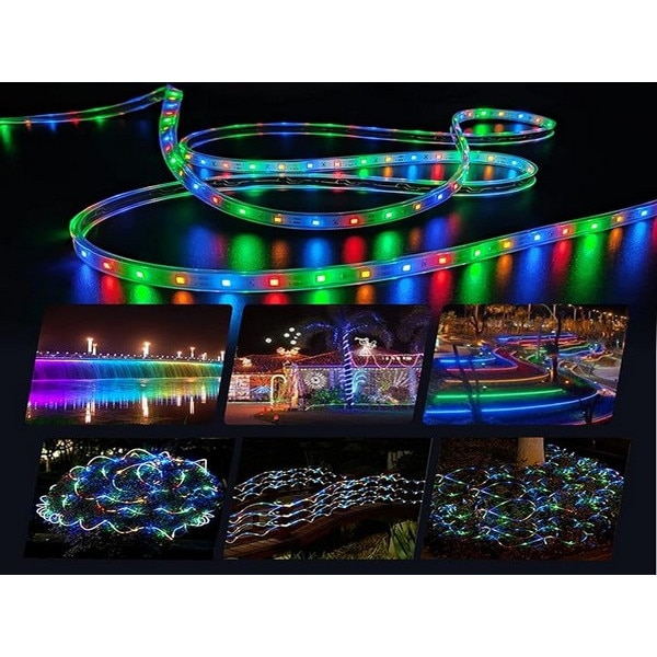 Banda solara cu 280 leduri 5 m, 8 moduri si schimbare de culoare cu ...