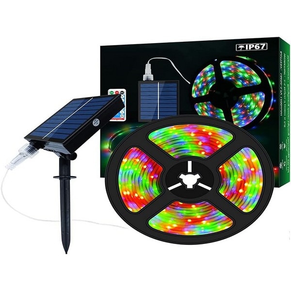 Banda solara cu 280 leduri 5 m, 8 moduri si schimbare de culoare cu ...