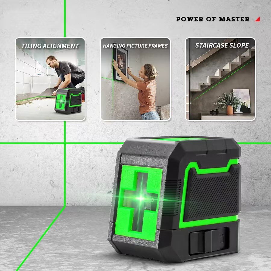 Nivela laser, 360° grade cu 2 linii in cruce, 20m, IP54, precizie ± 0.5 ...