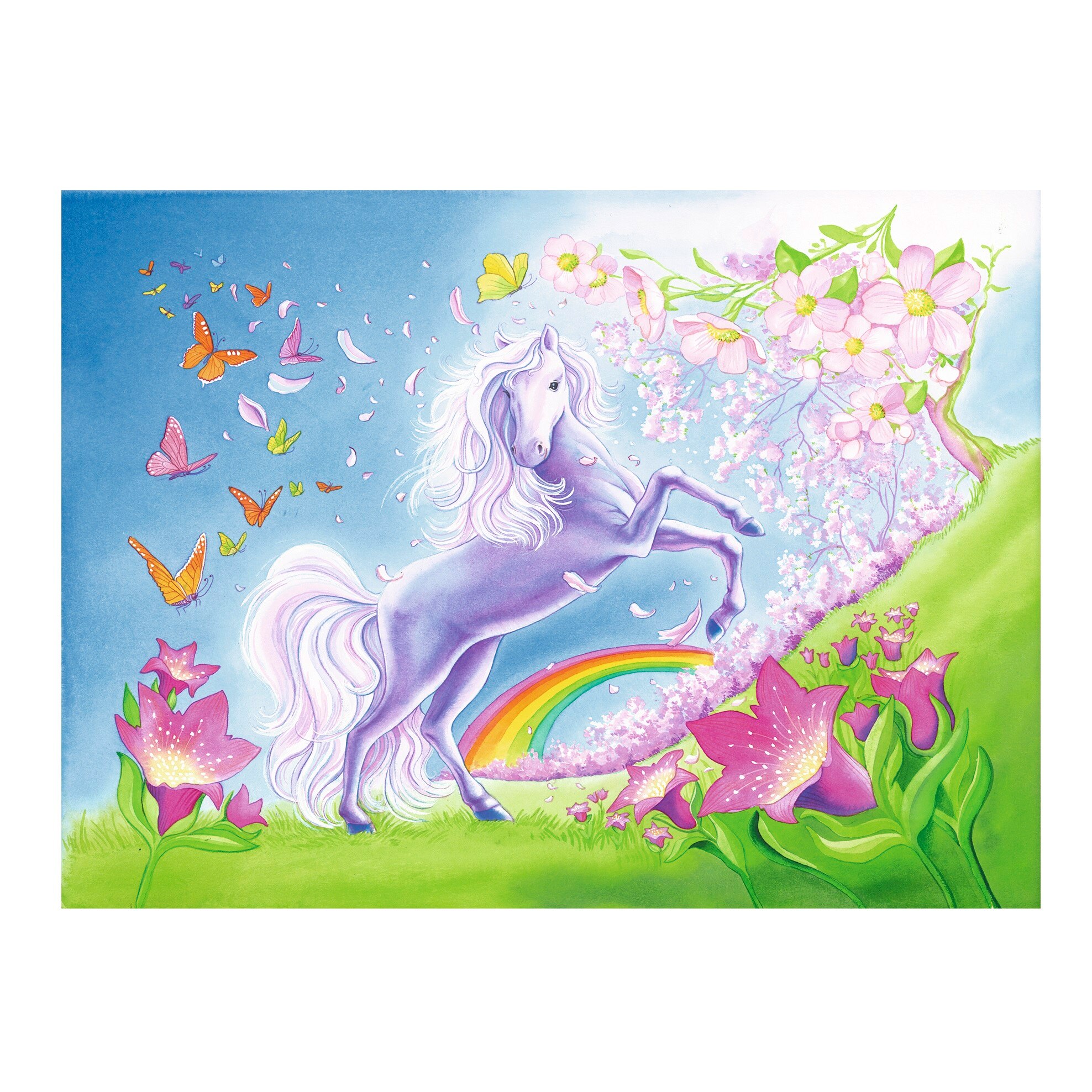 Puzzle Ravensburger - Cai si curcubeu, 2 in 1, 2x24 piese - eMAG.ro