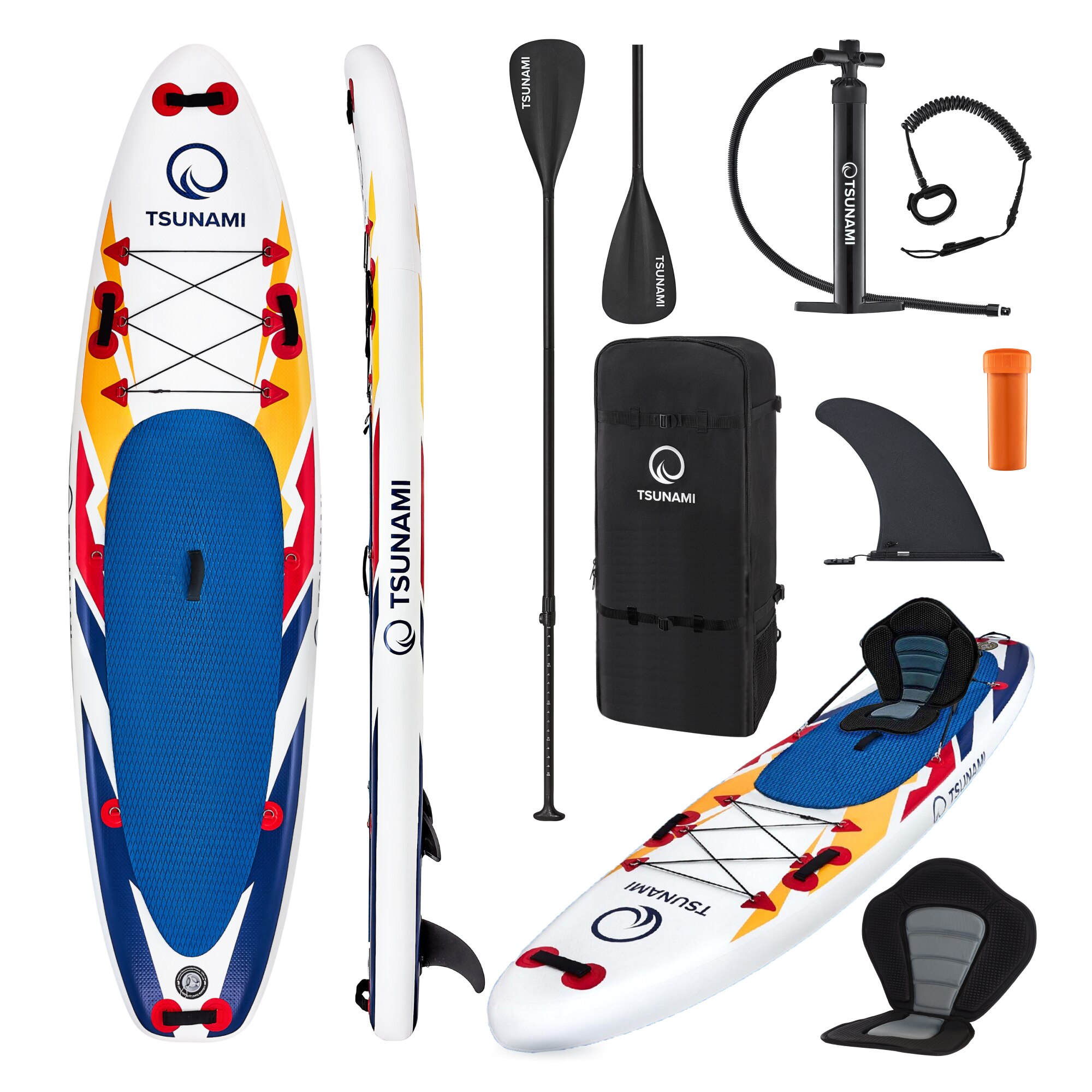 Stand Up PaddleBoard TSUNAMI T06, SUP, vasla atasata pentru inot, 320 ...