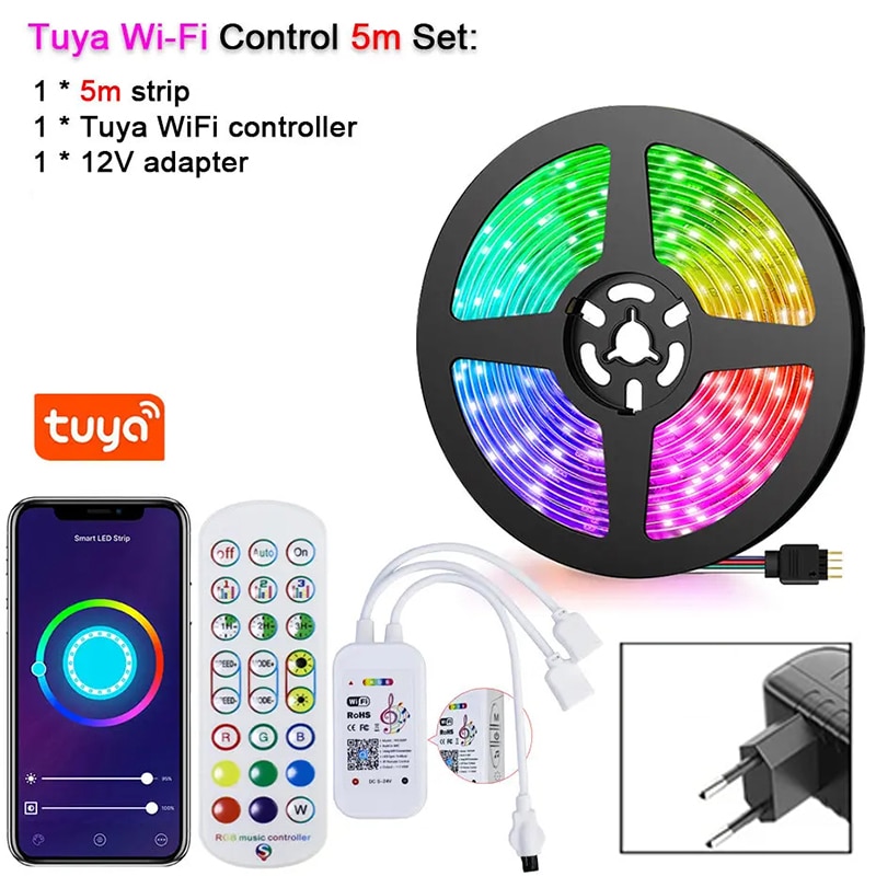 Banda LED Smart WiFi, sincronizare muzicala, microfon extern modern ...