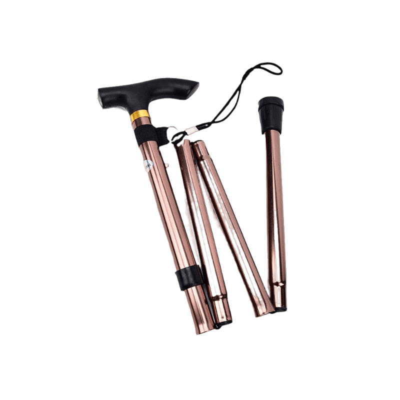 Baston ortopedic pliabil, usor, din aluminiu, 92 cm, maro - eMAG.ro