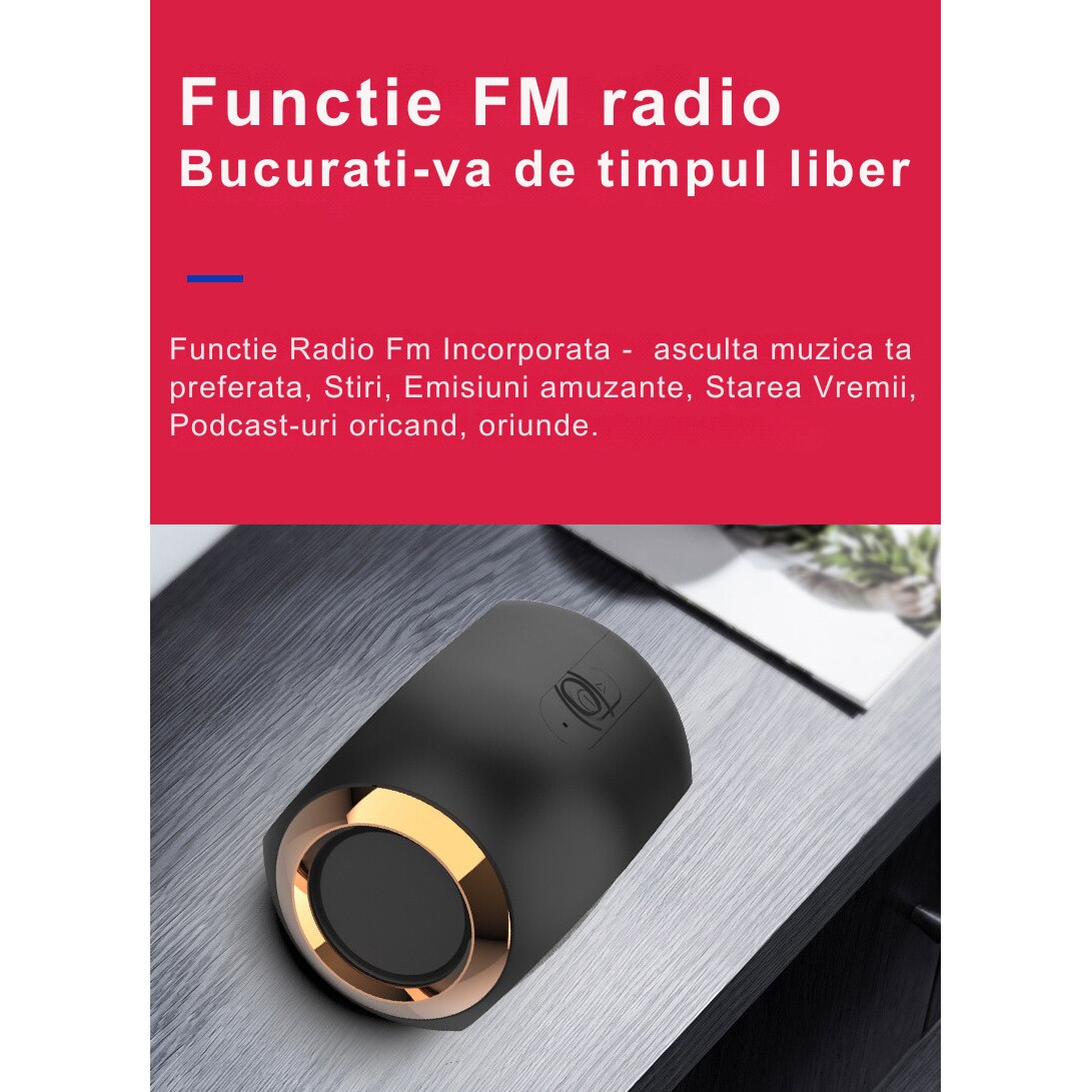 Boxa Portabila Wireless cu Subwoofer FOtehniqⓇ X6, Difuzor Dual Putere ...