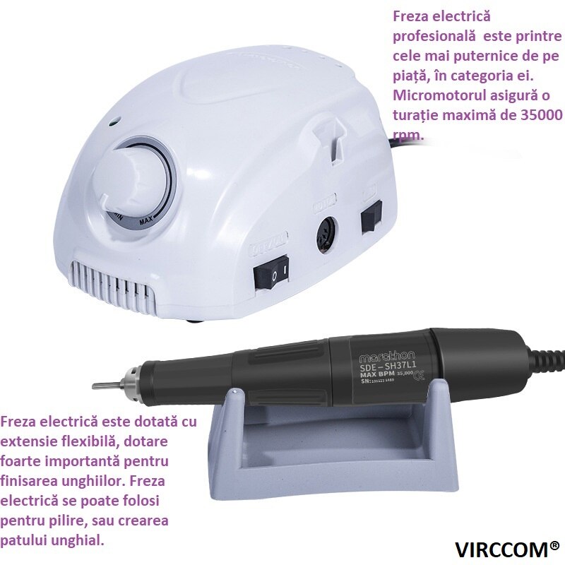 Freza Electrica Pentru Unghii, Marathon, Freza Profesionala, 35000 ...