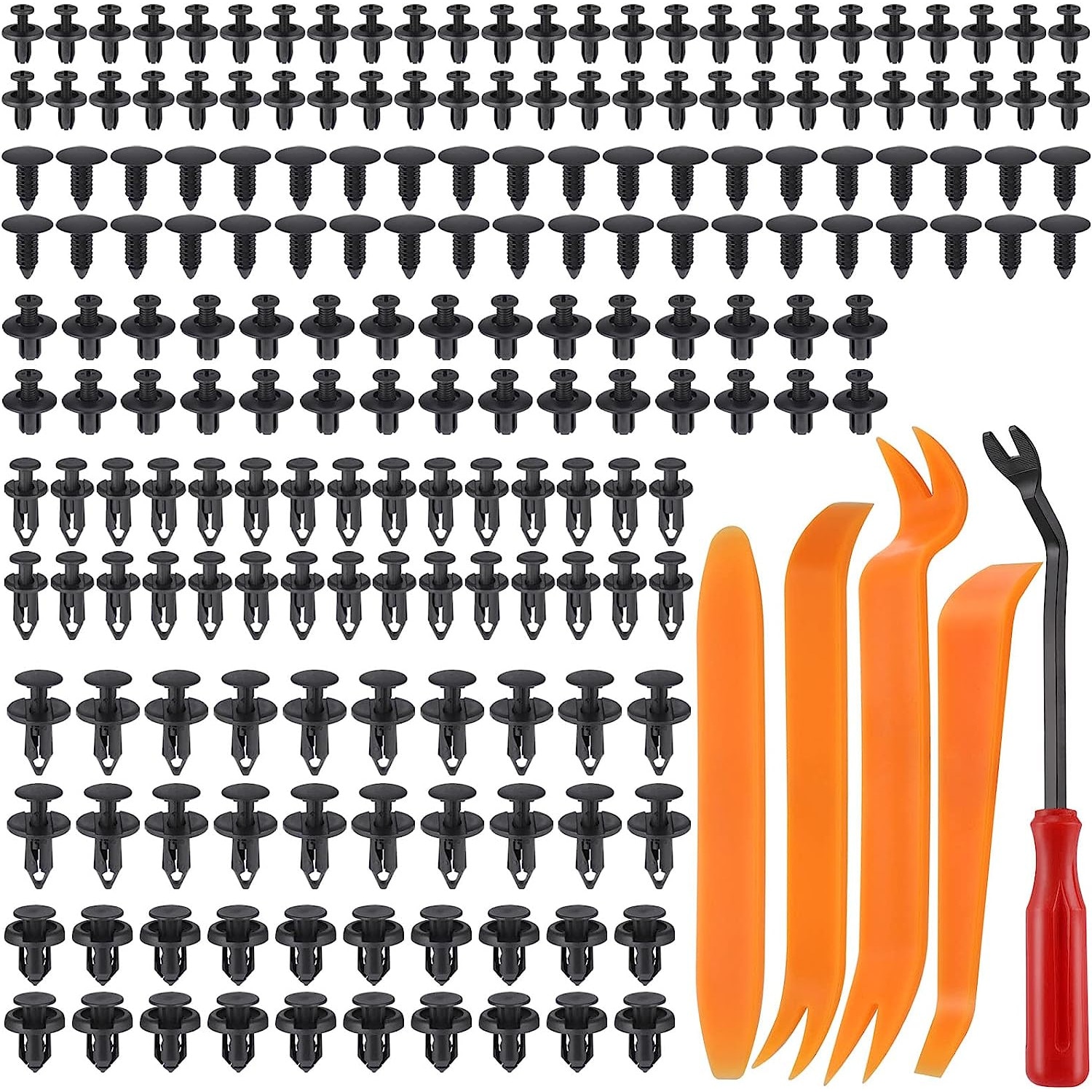 Set 190 clipsuri/cleme auto de fixare, Universale din plastic pentru ...