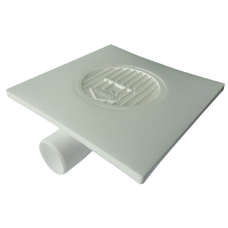 Sifon din plastic pentru pardoseala, cu iesire laterala, 100 x 100 mm ...
