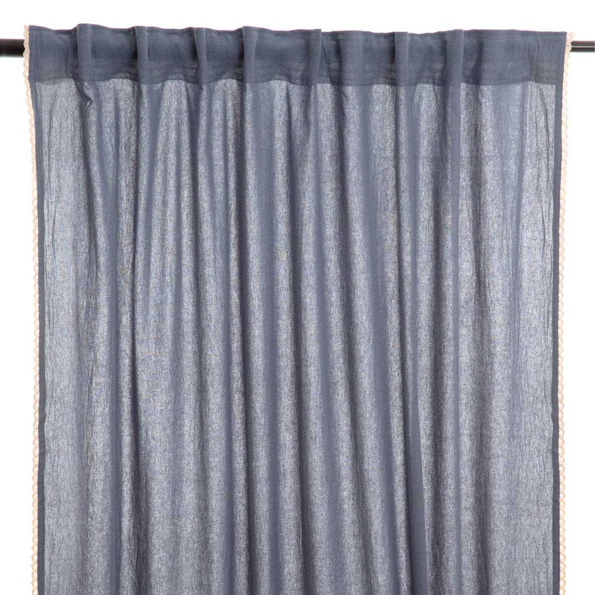 Perdea decorativa DELA de dantela albastru 135x250 cm HOMLA - eMAG.ro
