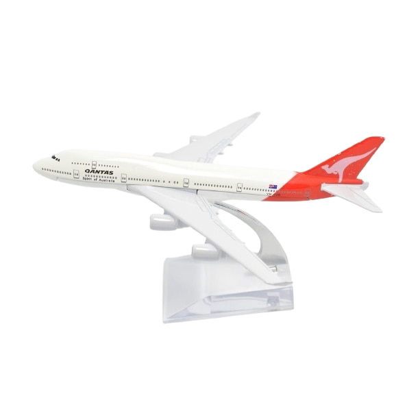 Macheta avion Qantas Airways Boeing B747, metal, 16cm, scara 1:400 ...