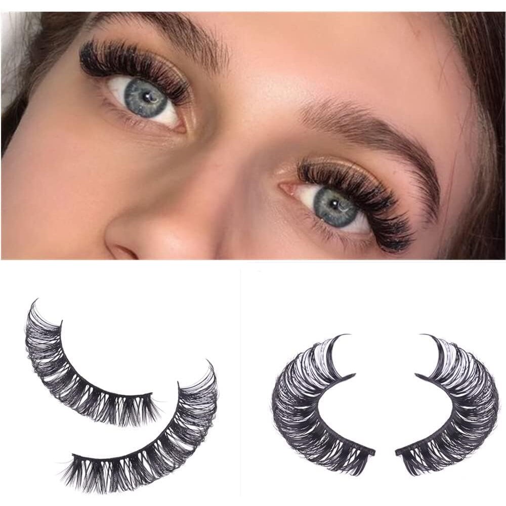 Set 7 perechi gene false 3D tip banda din par de nurca - eMAG.ro
