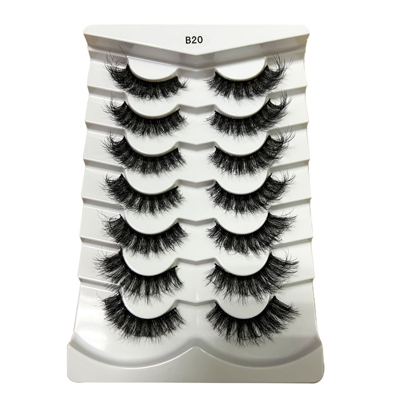 Set 7 perechi gene false 3D tip banda din par de nurca - eMAG.ro