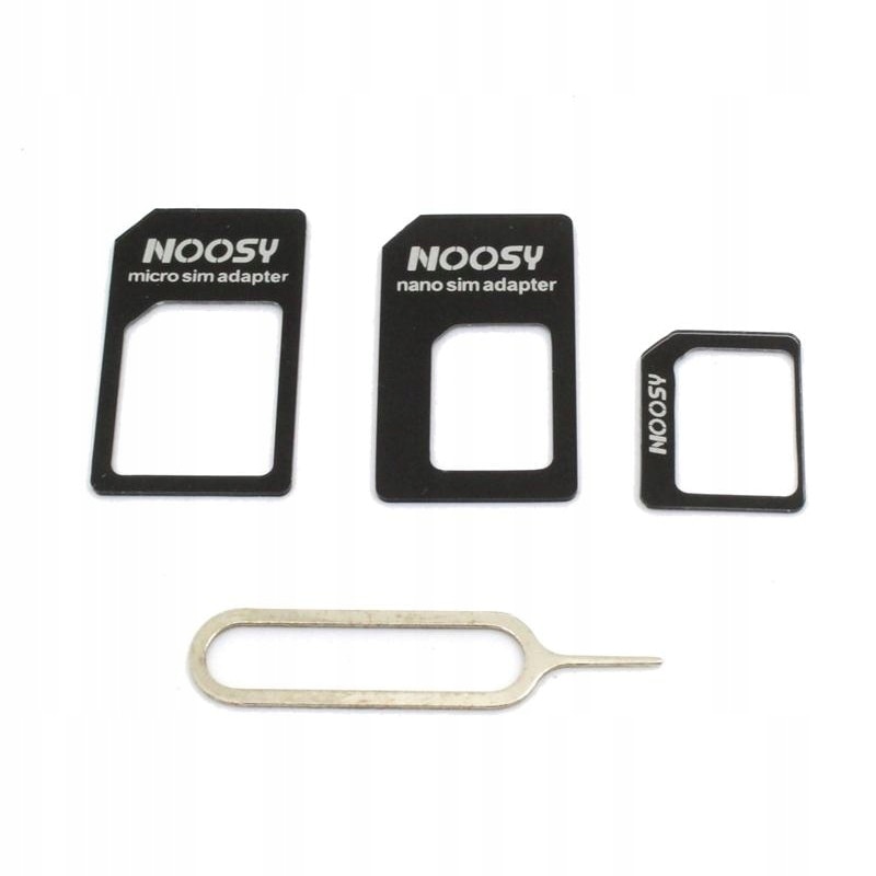 Adaptor 3in1, Nano sim/Micro sim, Noosy, Negru - eMAG.ro
