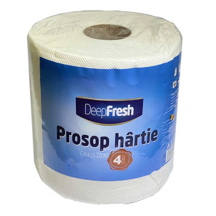 Prosop / Rola de hartie Deep Fresh, 4 straturi, 150 de foi, Celuloza ...