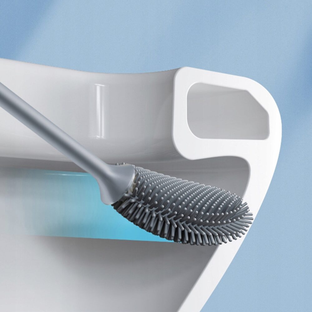 Set perie pentru toaleta, Zola®, ABS si silicon, recipient pentru ...