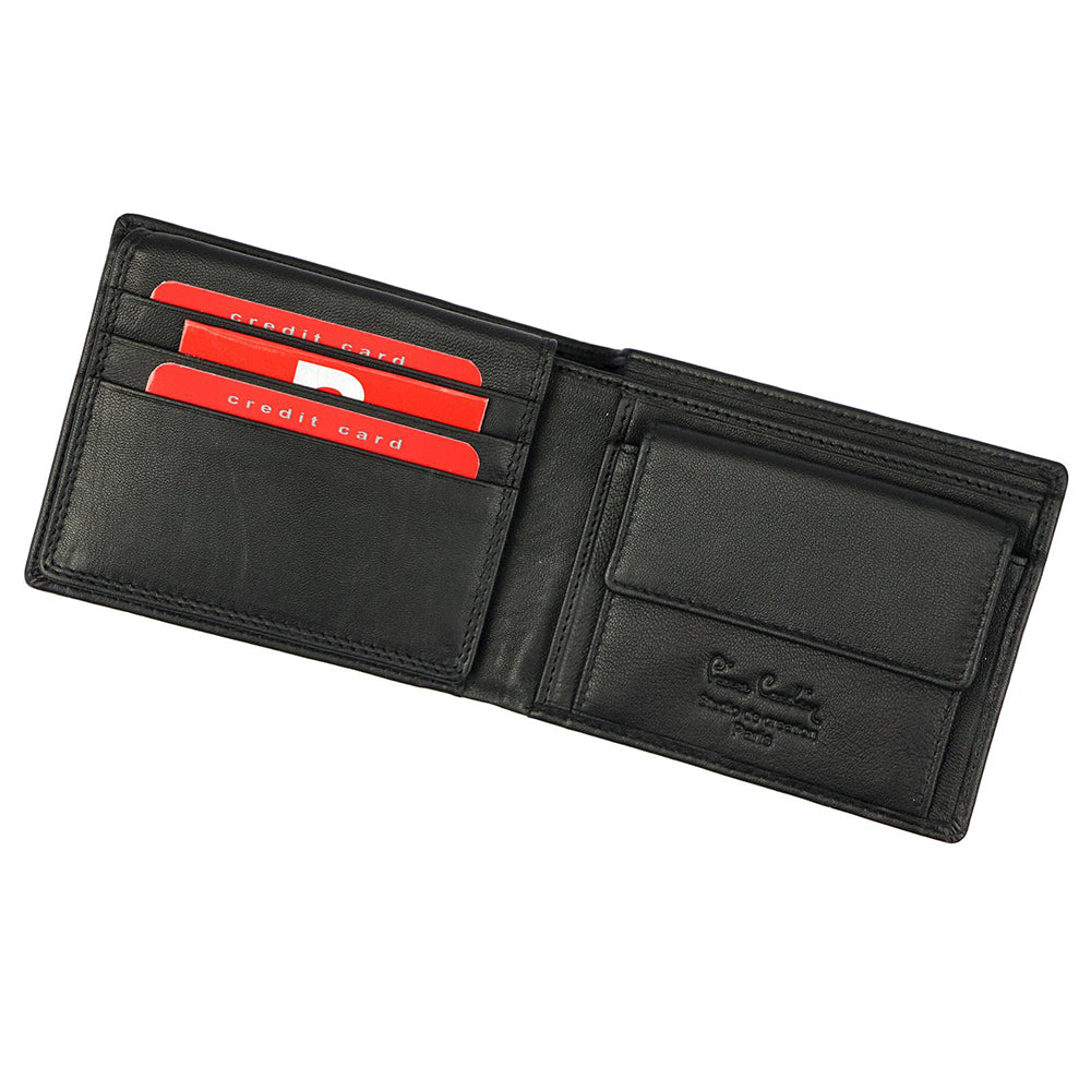 Port card barbati din piele naturala GPB110, Negru Pierre Cardin - eMAG.ro