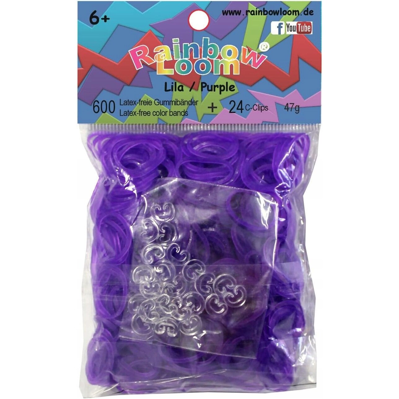 Set 600 elastice pentru bratari, Rainbow Loom, Cauciuc, +6 ani, Mov ...